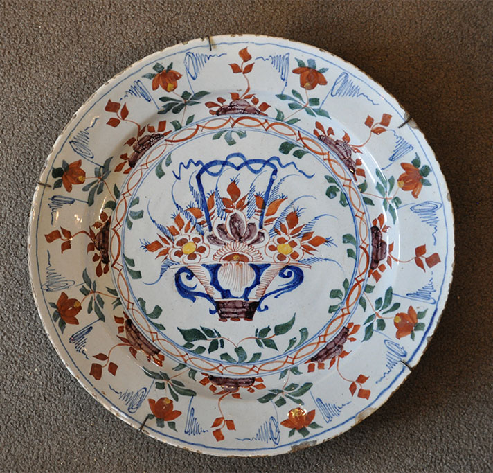 English Delft Charger - Samuel Herrup Antiques
